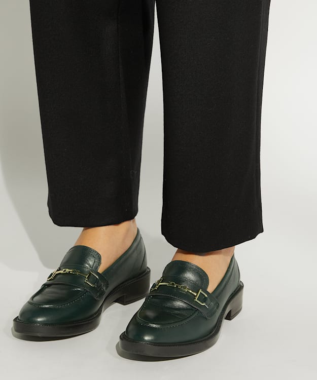 Women's Green Loafers | Dune London