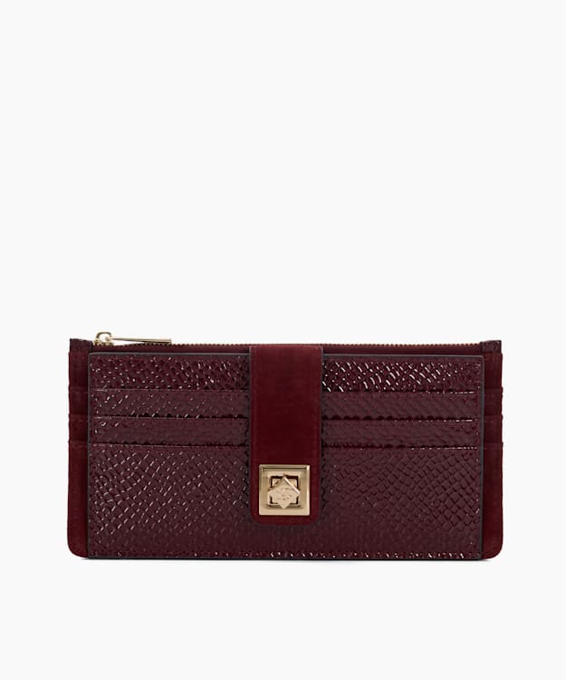 Karlos Berry, Small Croc Effect Turn Lock Wallet | Dune London